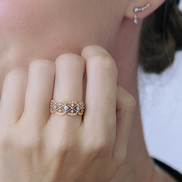 VINTAGE LACE RING(1XR0608)K18/Pt950 リング｜スタージュエリー公式オンラインストア