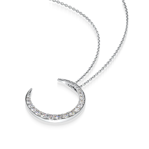 DIAMOND MOON NECKLACE(1XN0795)Pt950 ネックレス|スター DIAMOND MOON NECKLACE(1XN0795)Pt950 ネックレス|スター