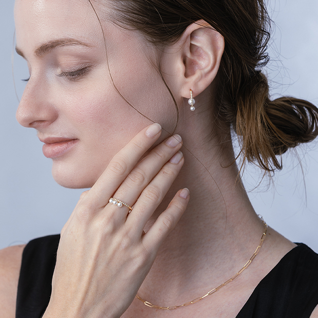 DIAMOND & BABY AKOYA RING(2ZR1616)K18 リング｜スタージュエリー公式オンラインストア