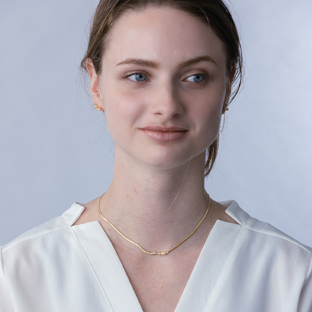 DIAMOND BOW NECKLACE(1ZN1159)K18 ネックレス｜スタージュエリー公式オンラインストア