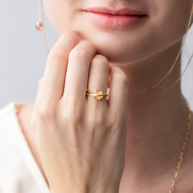 COLOR CALYX RING(ルチルクオーツ)(2JR0613)K10YG リング｜スタージュエリー公式オンラインストア