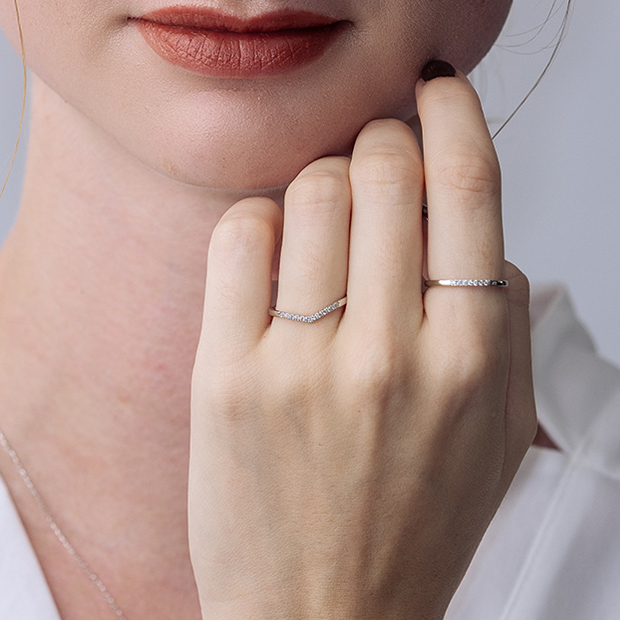 WISHBONE V RING(2XR0247)Pt950 リング｜スタージュエリー公式オンラインストア