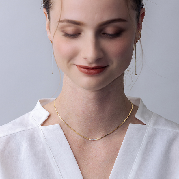DIAMOND HERRINGBONE NECKLACE(1ZN1114)K18 ネックレス｜スタージュエリー公式オンラインストア